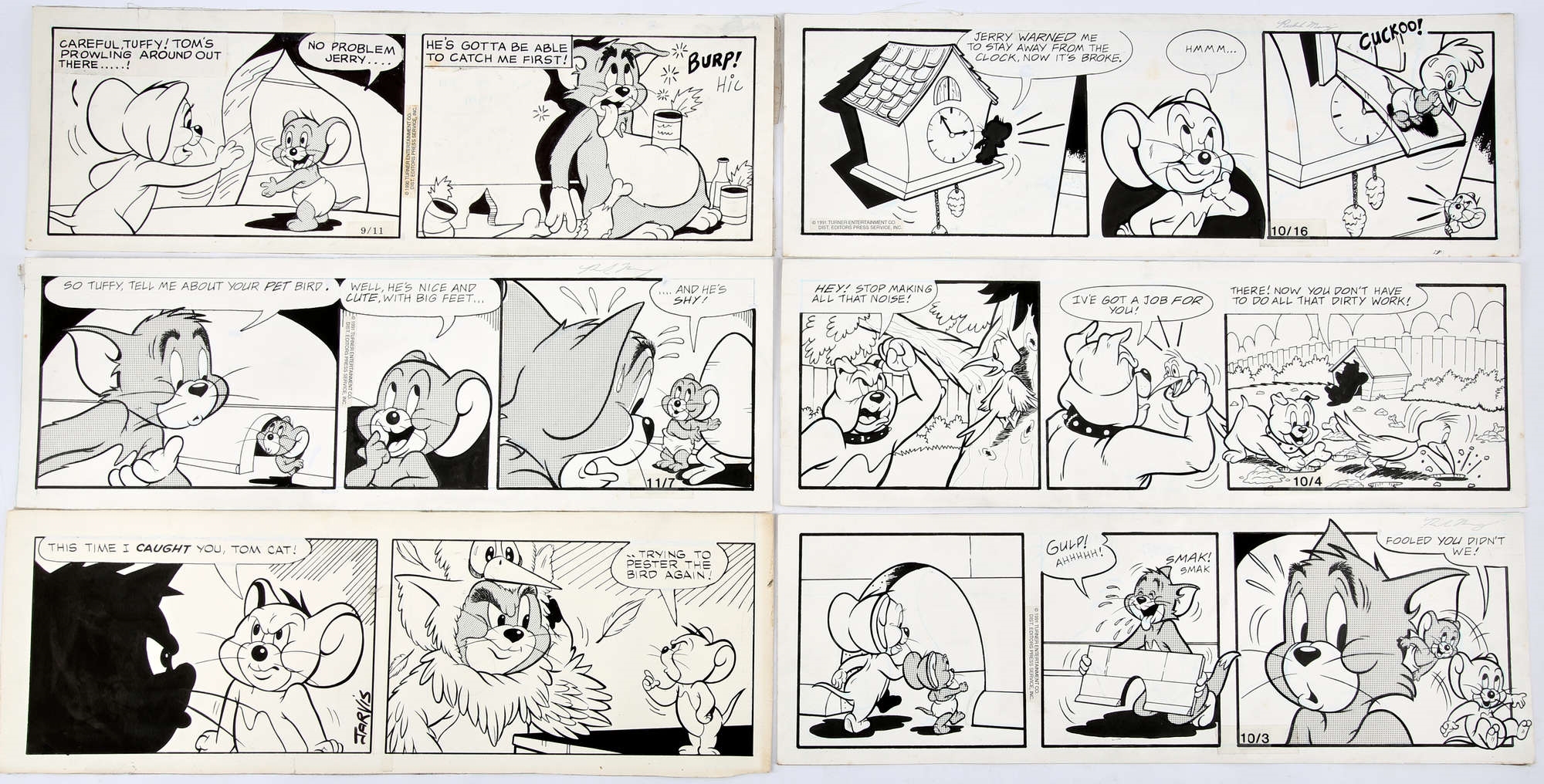Kelly Jarvis | Tom and Jerry original Newspaper strip comic art: a ...