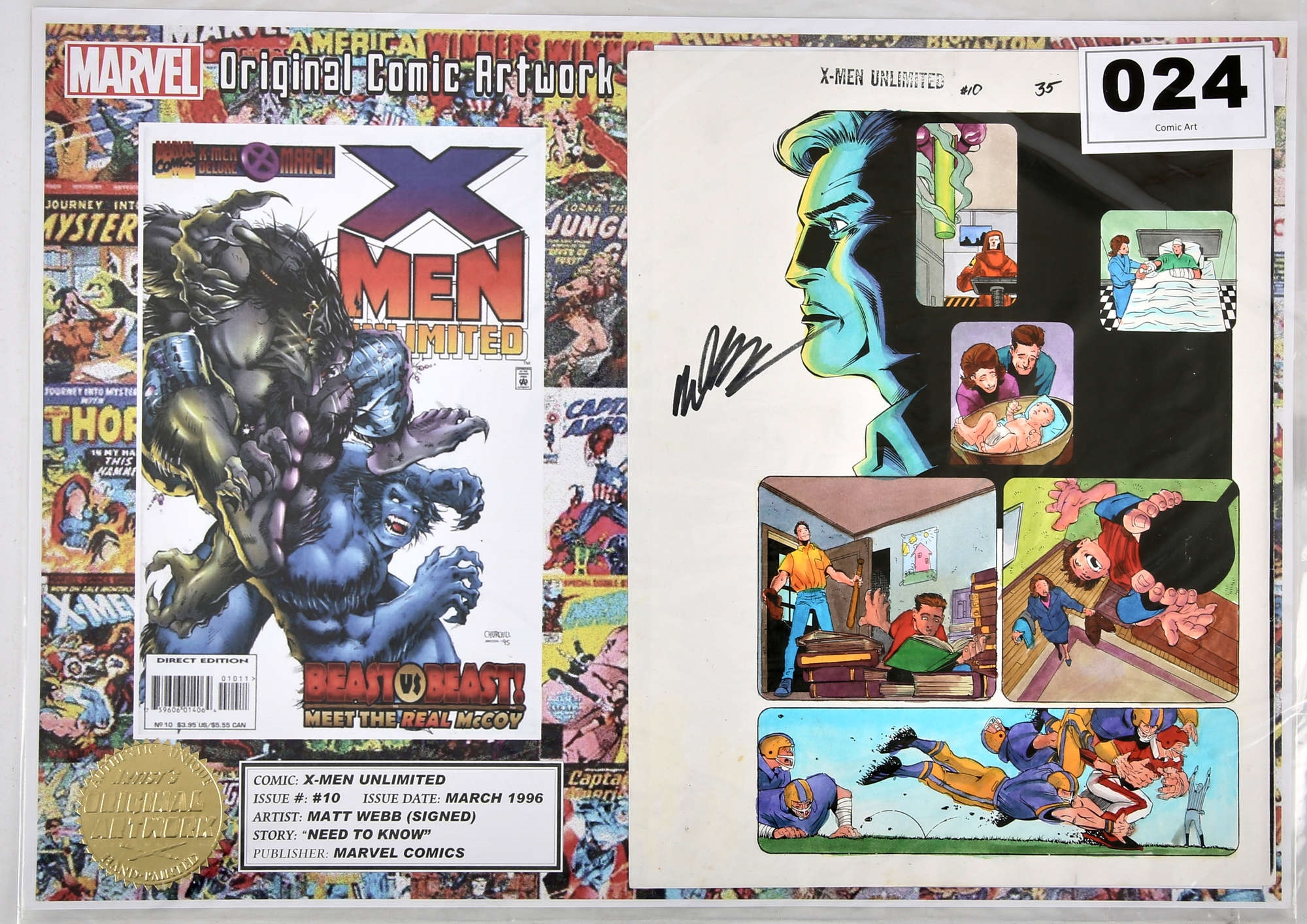 Marvel Comics | X-Men Unlimited No. 10: a page of original hand ...