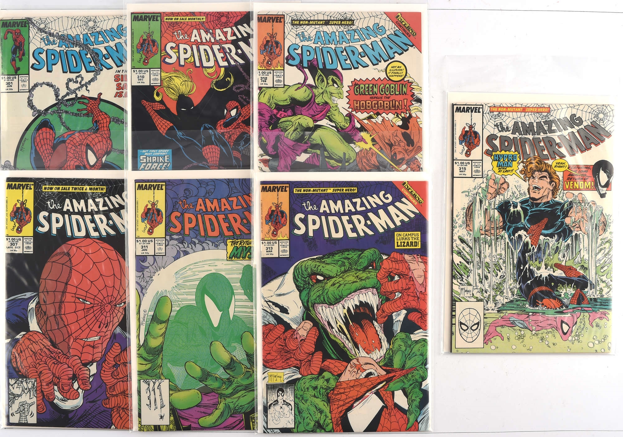 Todd McFarlane | The Amazing Spider-Man: a group of 7 issues featuring iconic Todd McFarlane ...