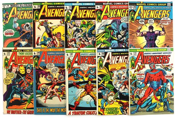 Marvel Comics | The Avengers: a large run of 91 comics including key 1 ...