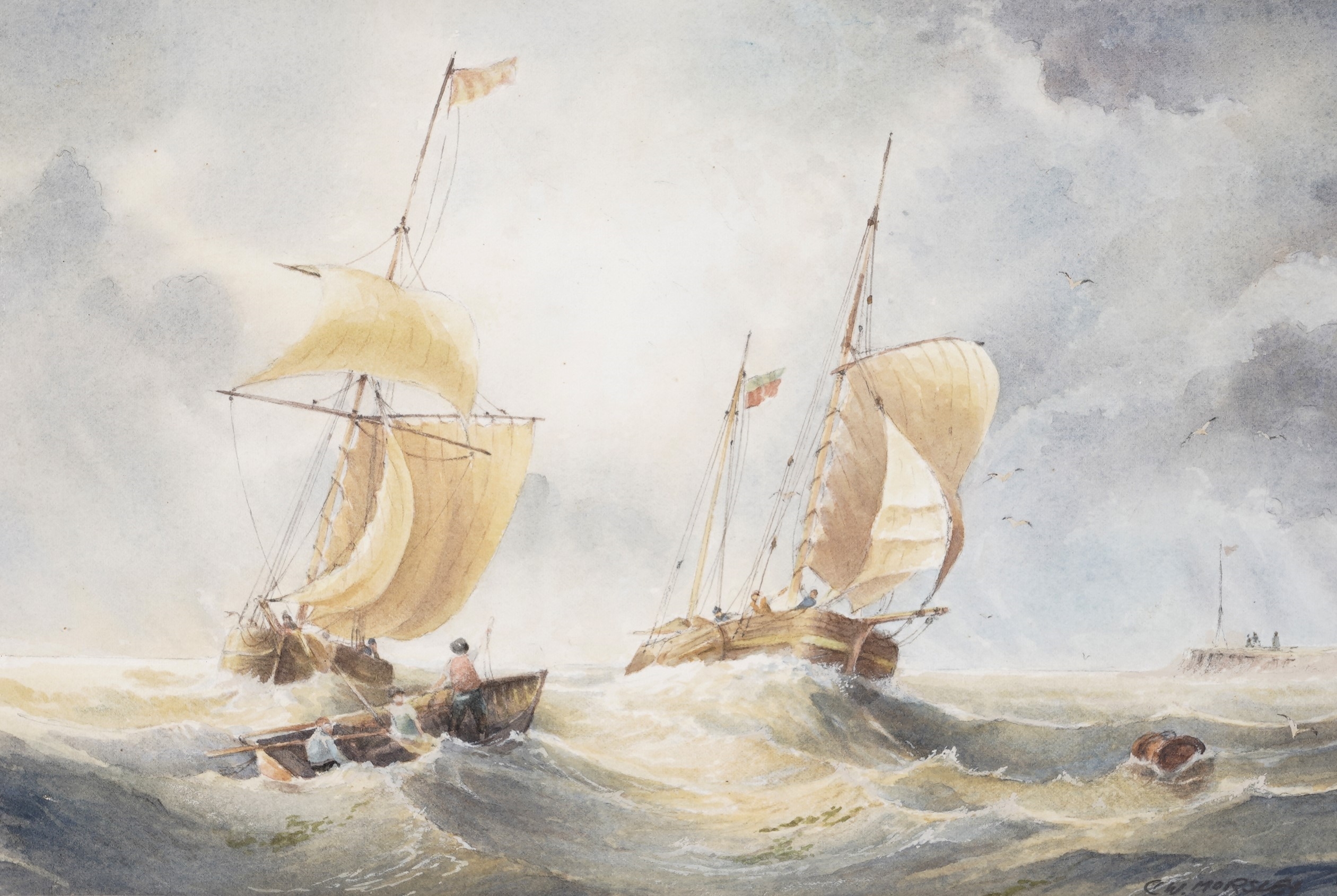 Charles W. Morsley | Ships in Tumultuous Waters | MutualArt