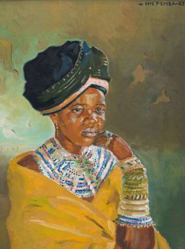 George Pemba | Portrait of a Woman in Traditional Dress (47) | MutualArt