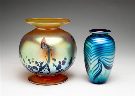 Robert Eickholt | TWO SIGNED ART GLASS VASES (Late 20th Century ...