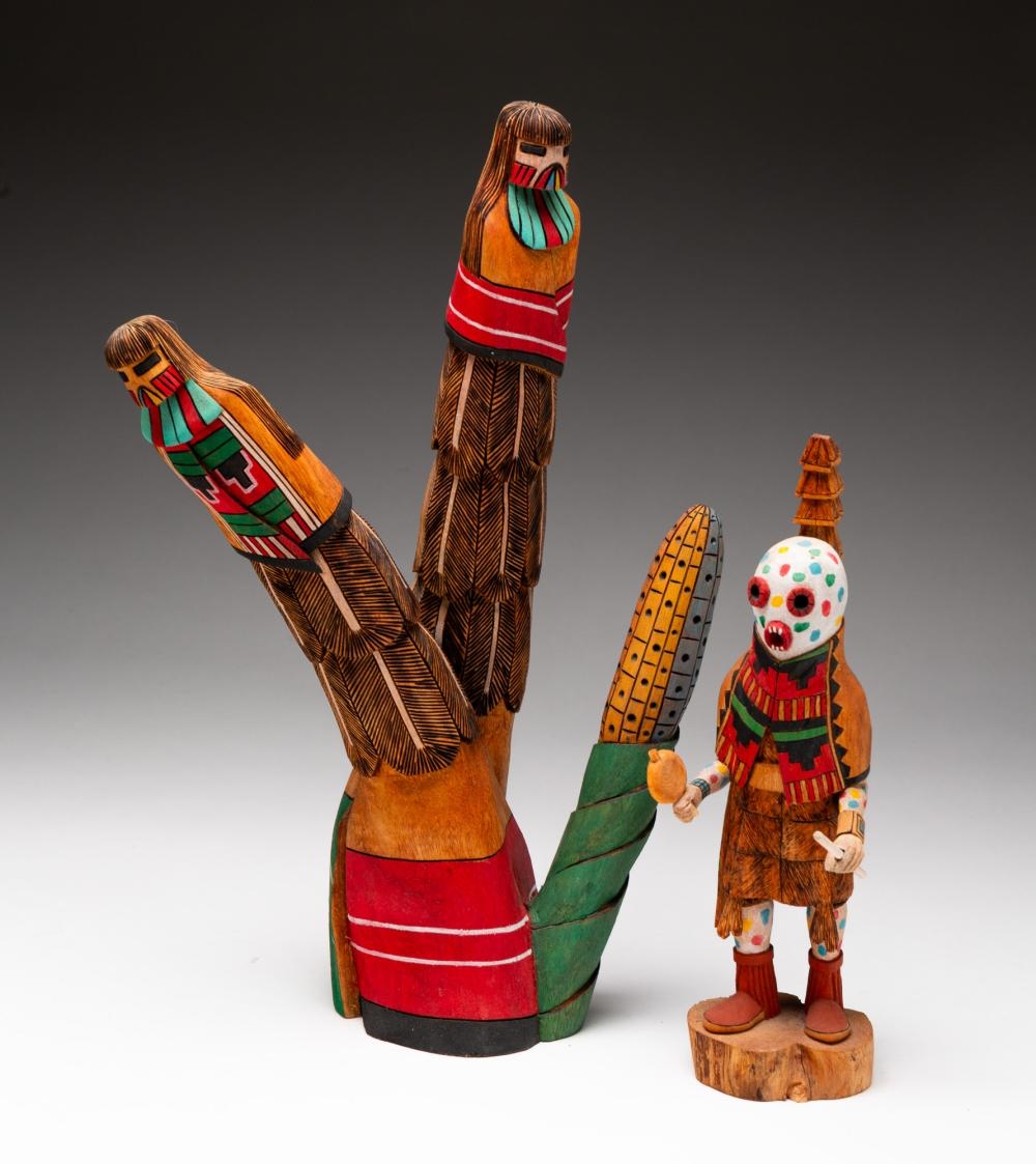 Marvin Polacca | TWO HOPI KACHINA DOLLS (Early 21st Century) | MutualArt
