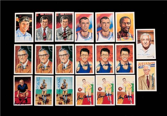 Dean Smith | TWENTY AUTOGRAPHED BASKETBALL HALL OF FAME POSTCARDS (20th ...