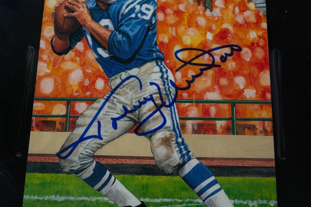 Don Hutson | TWO 1989 AUTOGRAPHED GOAL LINE HALL OF FAME CARDS (20th ...