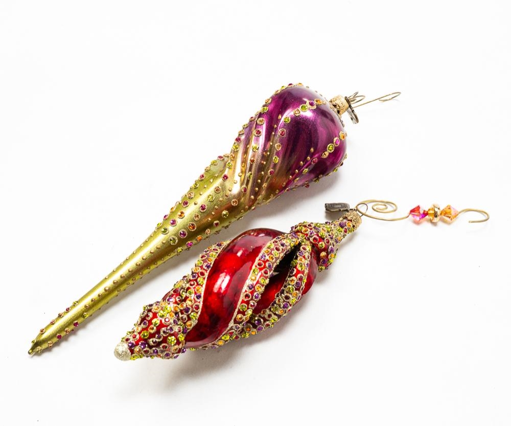 Jay Strongwater | TWO JAY STRONGWATER CHRISTMAS ORNAMENTS (21st Century ...