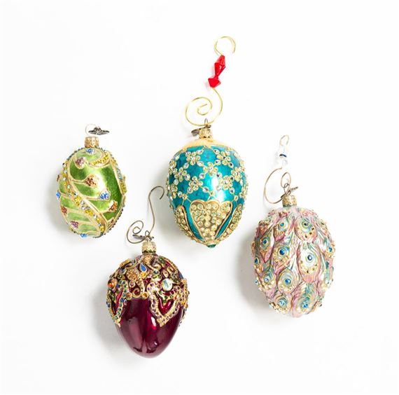 Jay Strongwater | FOUR JAY STRONGWATER CHRISTMAS ORNAMENTS (21st ...