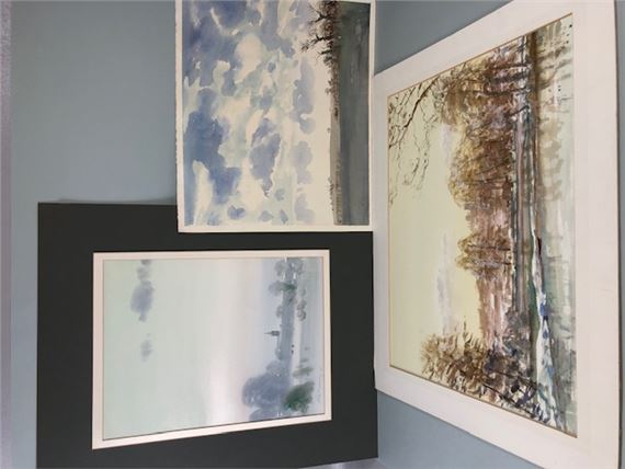 Keith Money | Three unframed water colours of landscapes, signed Keith ...