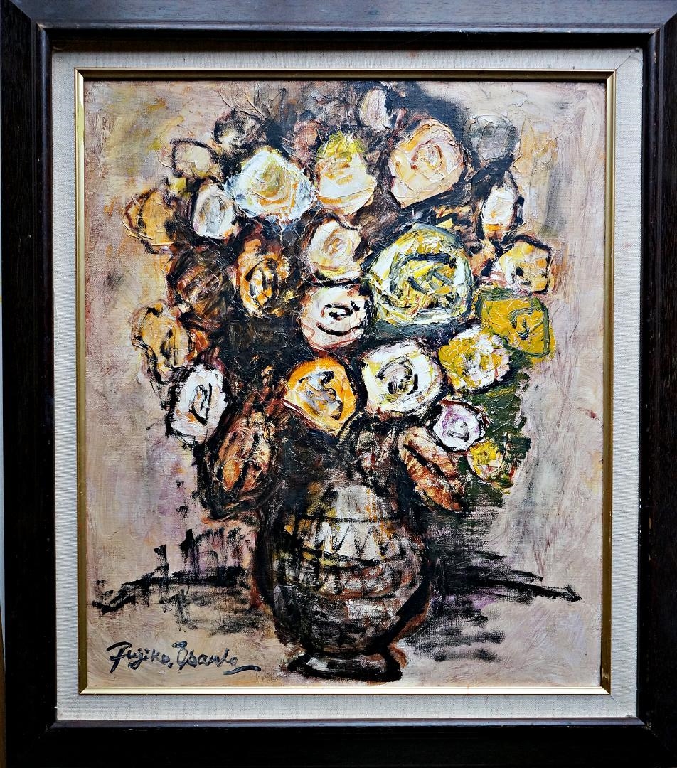 Fujiko Osawa | Fujiko Osawa Large Size F10 Oil Painting Painting Rose ...