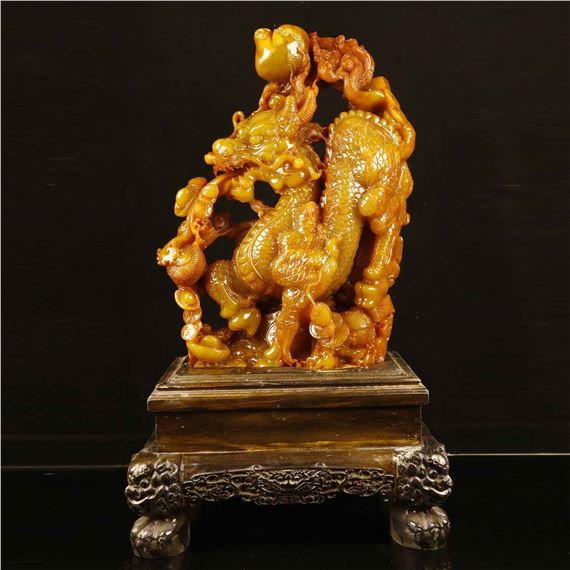 Zhou Bin | Fine Tianhuang stone Kilin presenting auspiciousness ...