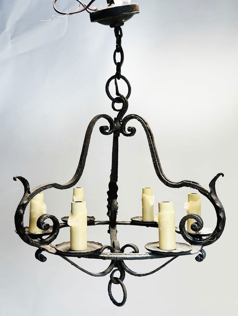 Paul Ferrante | Forged & Blackened Steel Chandelier by Paul Ferrante ...