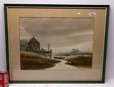 Robert Courjon | Harbor Scene Painting | MutualArt