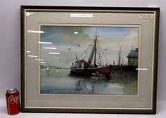 Ruth Vail | New England Harbor Scene | MutualArt