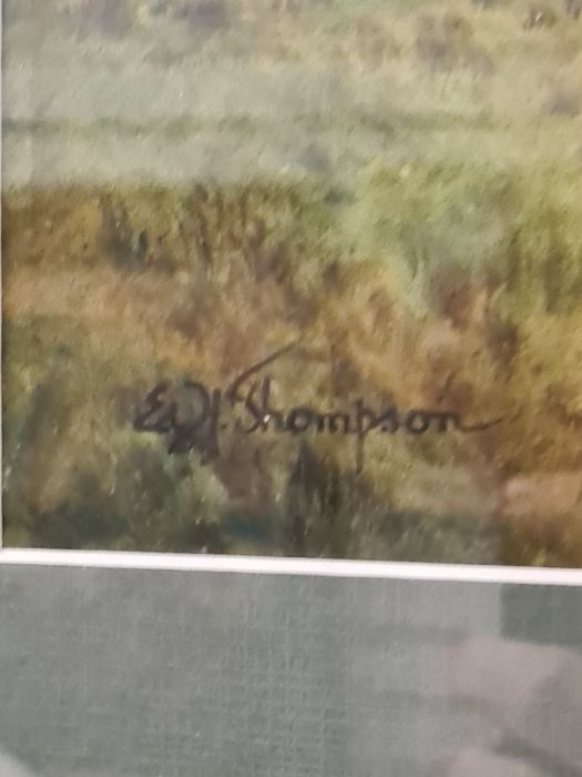 Unknown | Edward H Thompson, a watercolour of Coniston Water from ...