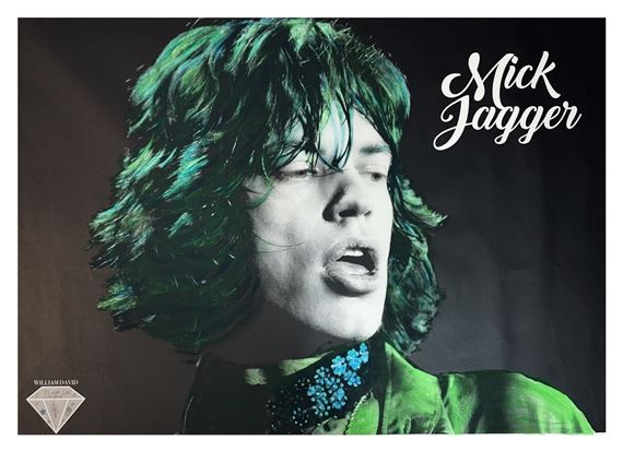 William David | Mick Jagger' Mixed Media Painting by William David ...