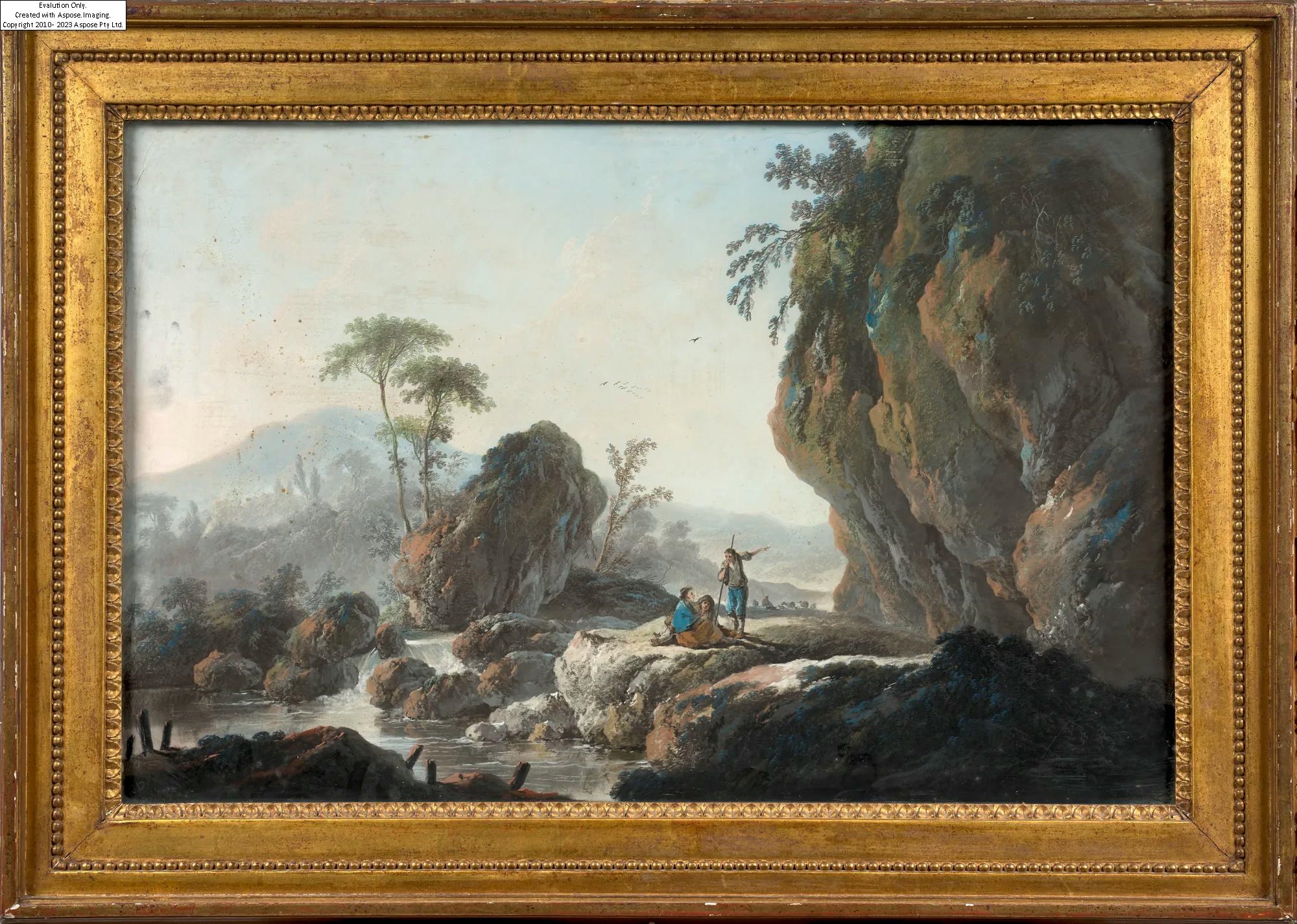 Jean Baptiste Pillement | Personnages se reposant dans des paysages de ...