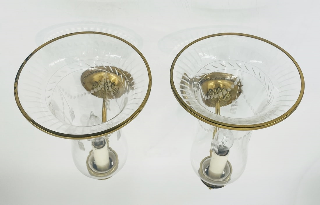 Charles Edwards | Pair of Single-arm Hurricane Wall Sconces by Charles ...