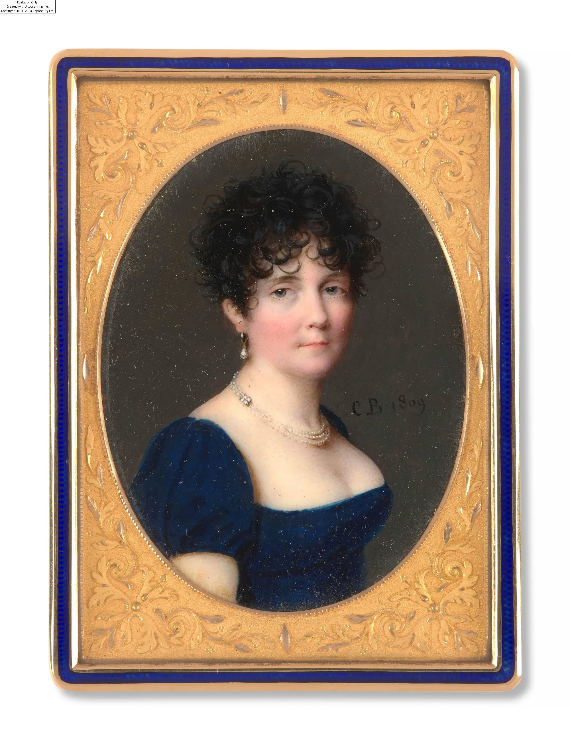 Charles Guillaume Alexandre Bourgeois | Portrait de jeune femme en robe ...