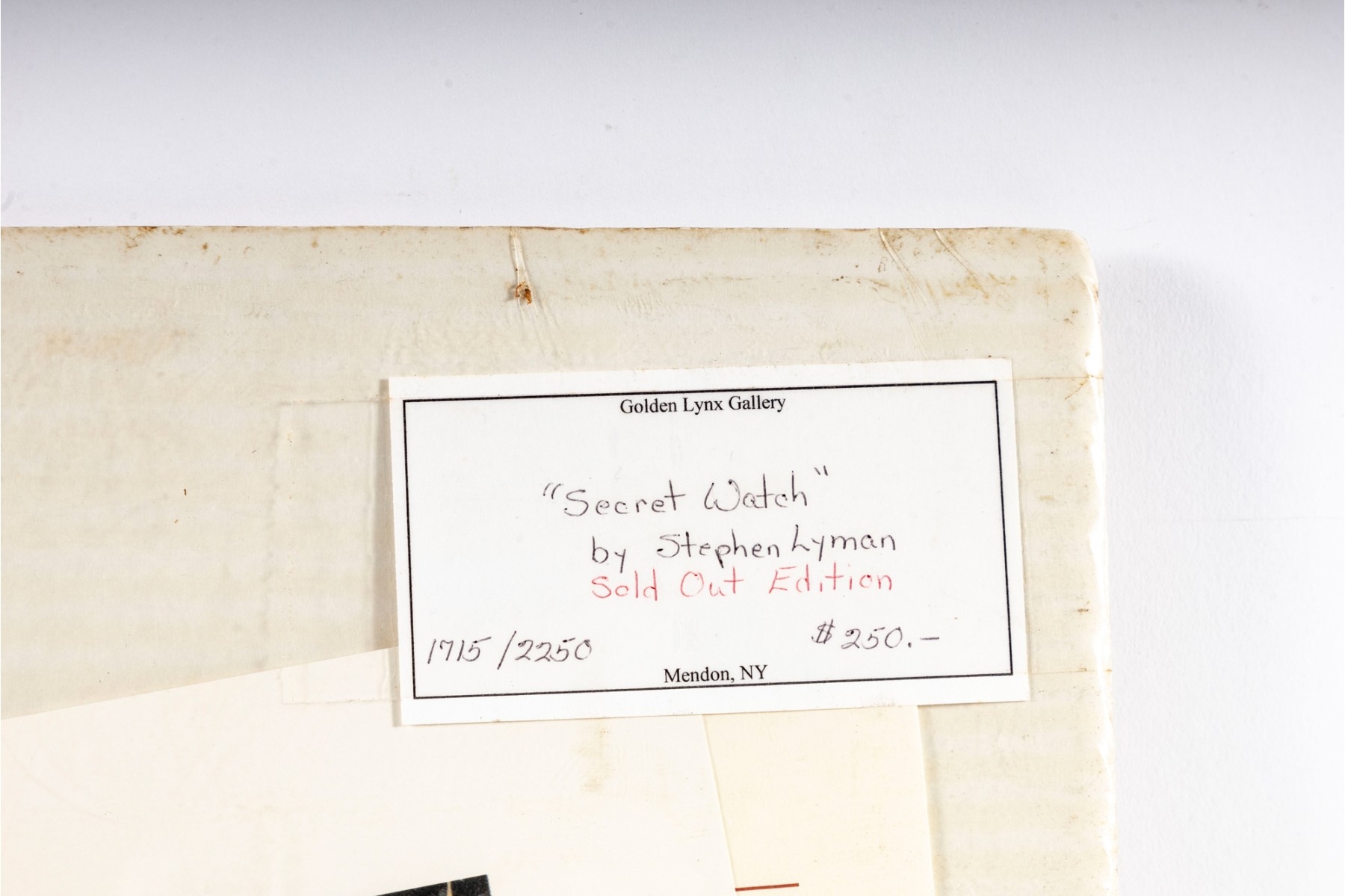 Stephen Lyman | Stephen Lyman And Carl Brenders Signed Lithographs Of ...