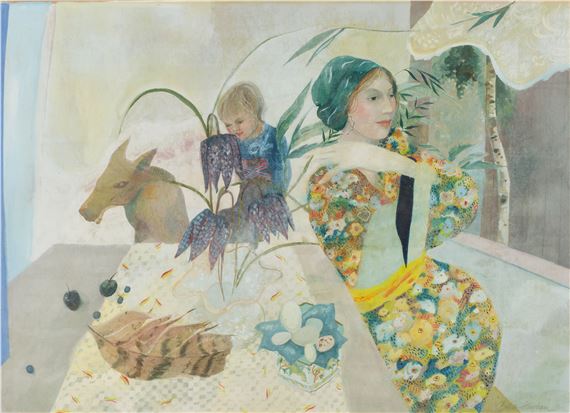 Brenda Lenaghan | Snakehead Lilies and Eagle Eyed Feather (1993 ...