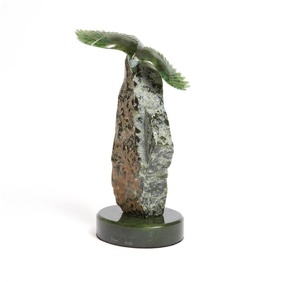 Lyle Sopel | EAGLE OVER A ROCKY PRECIPICE | MutualArt