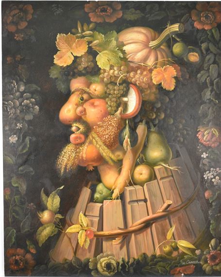 Giuseppe Arcimboldo | Imaginative portrait head made of fruits | MutualArt