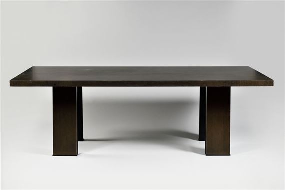 Christian Liaigre | Rectangular table with four straight legs Stamped ...