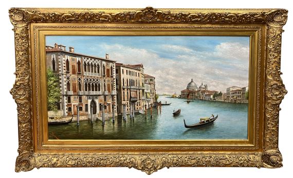 Umberto Zini | Venetian Grand Canal Scene (1878) | MutualArt