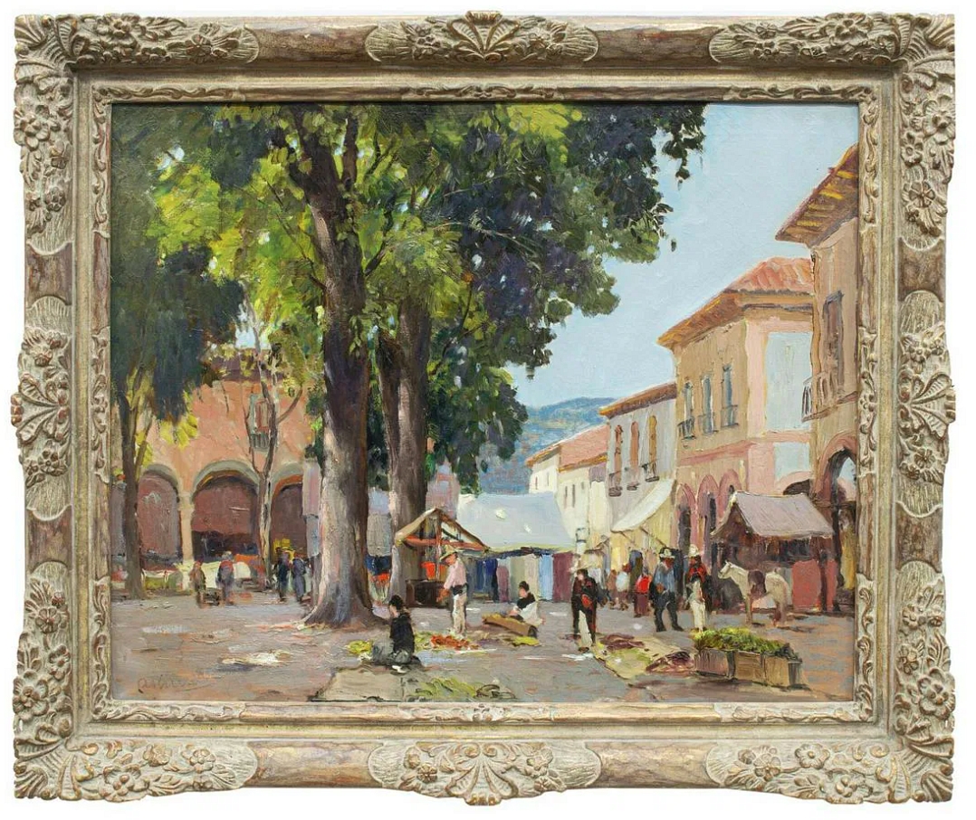 Anthony Thieme | Mexican Village Square, | MutualArt