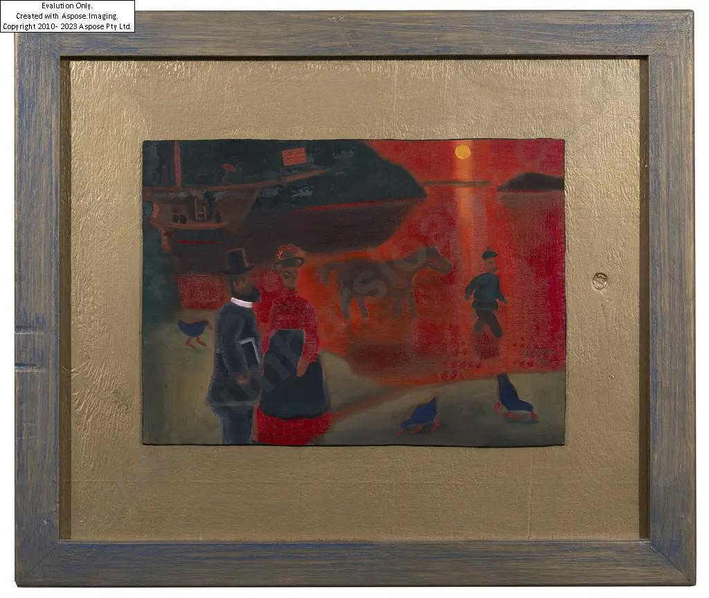 Lindsay Crooks | Red Dawn With Horse (1998) | MutualArt