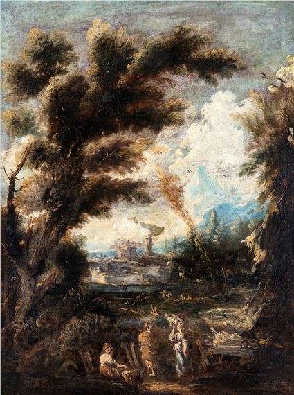 Antonio Francesco Peruzzini | Paesaggio con figure | MutualArt