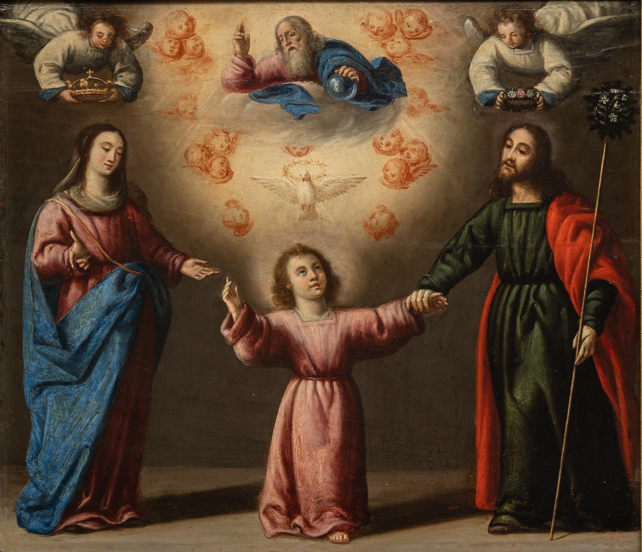Spanish Colonial School, 18th Century | Spanish Colonial Mexico 18th C. Holy Family (18) | MutualArt