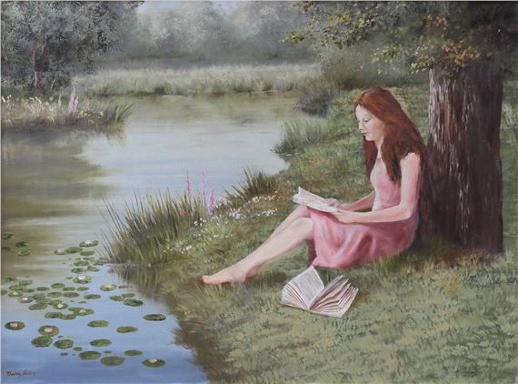 Thomas Hacking | THOMAS HACKING - Girl Reading (1932) | MutualArt