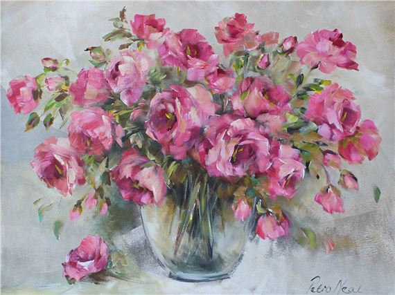 Petro Neal | PETRO NEAL - Still Life with Roses (20th Century) | MutualArt