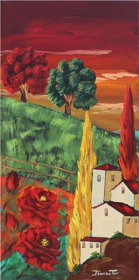 Jana du Toit | JANA DU TOIT - Landscape with Houses (20th Century ...