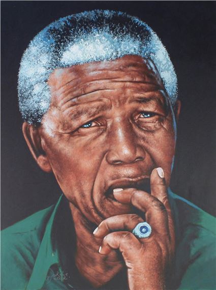 Wakaba Mutheki | WAKABA MUTHEKI - Nelson Mandela (1973) | MutualArt
