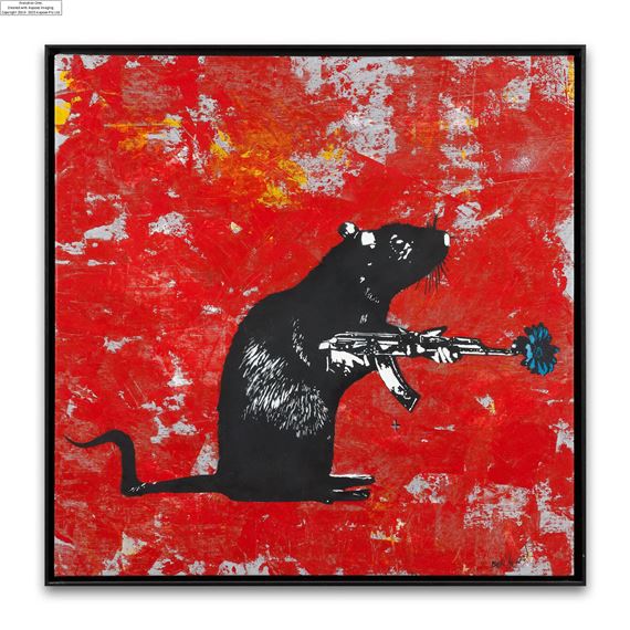 Blek Le Rat | Rat à la kalachnikov | MutualArt