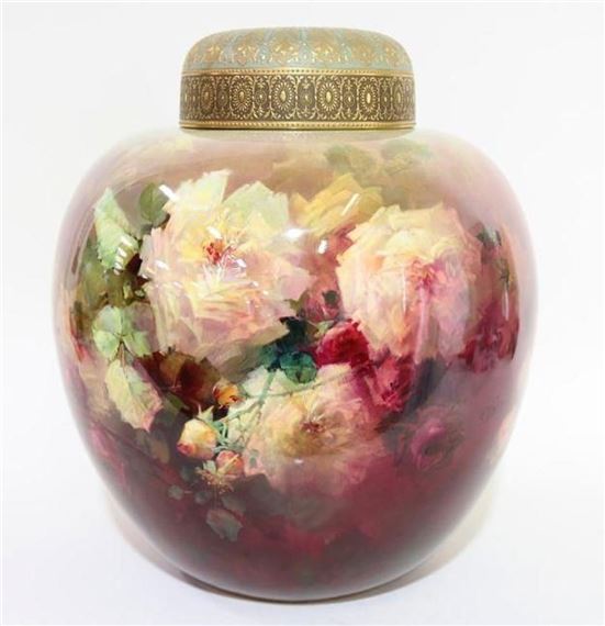 E. Raby | A magnificent monumental large Jar And Cover | MutualArt
