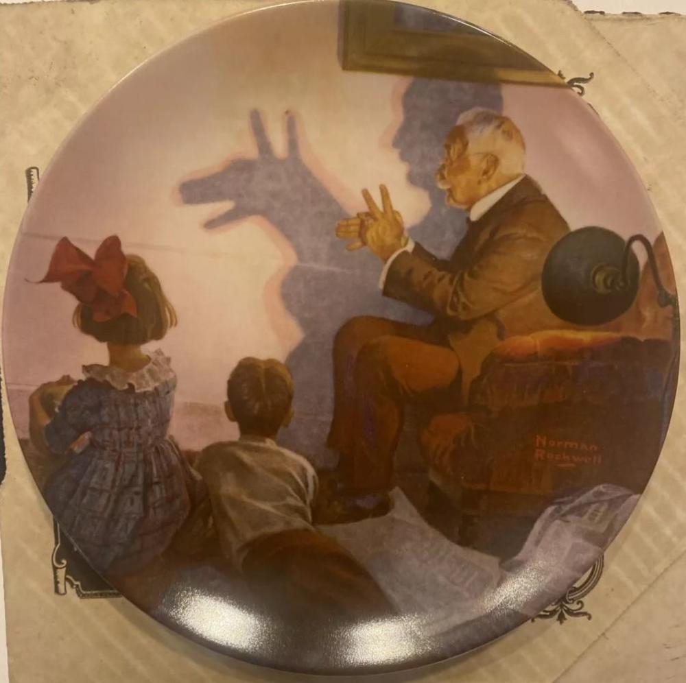 Norman Rockwell | NORMAN ROCKWELL THE SHADOW ARTIST 1988 VINTAGE COLLECTORS PLATE (1988) | MutualArt