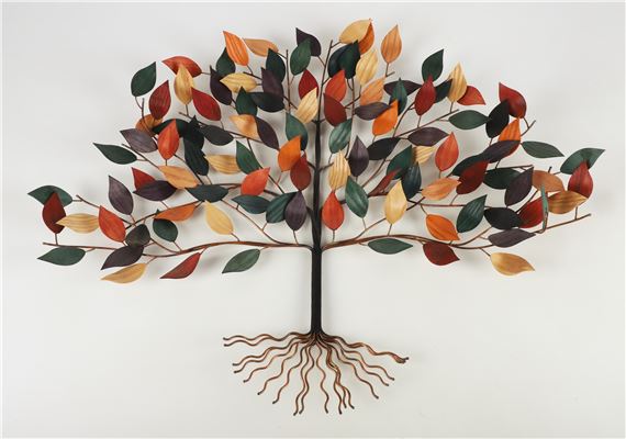 Curtis Jeré | Curtis Jere style brutalist copper & wood tree wall ...