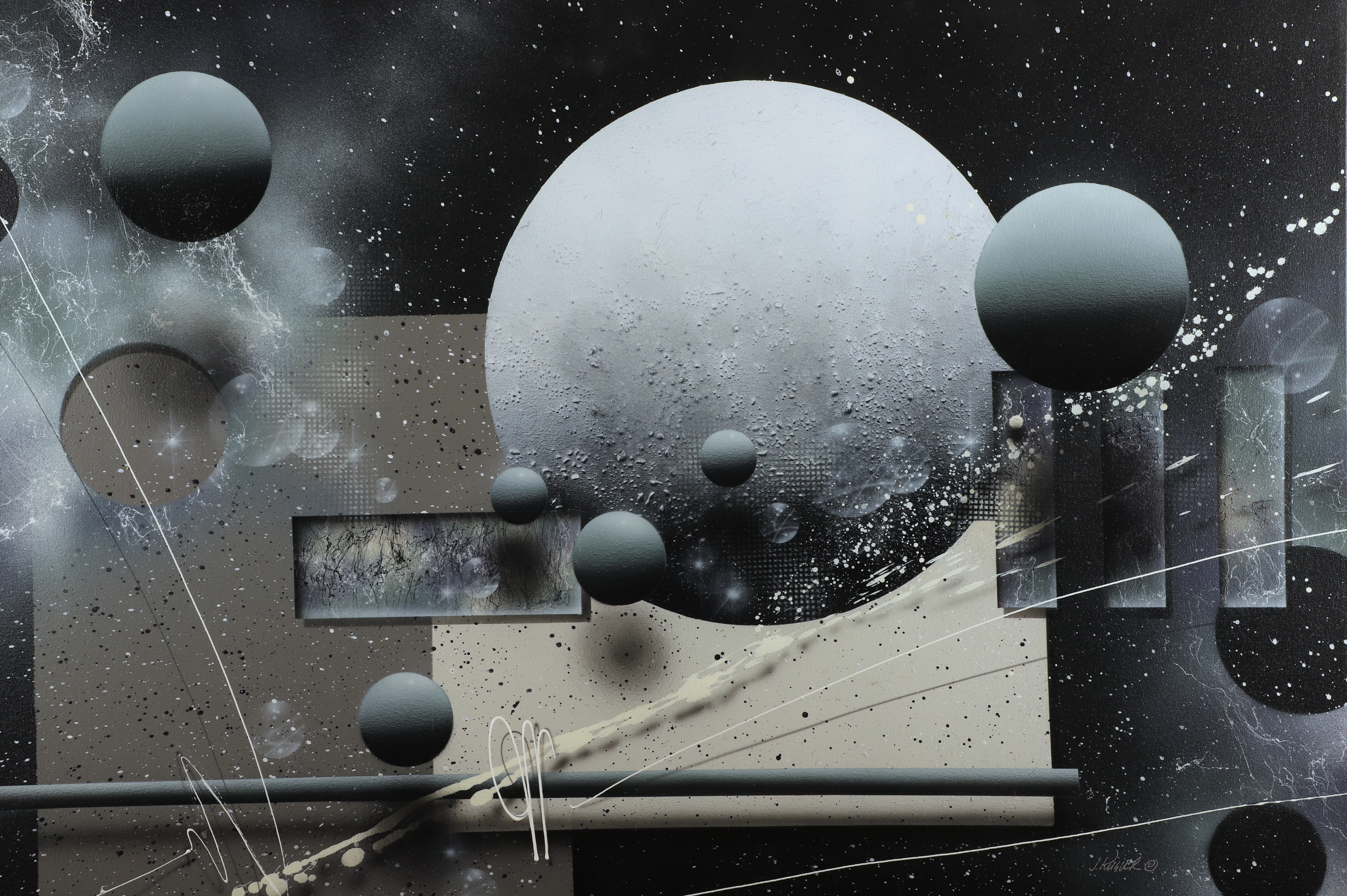 Josef Kugler | Josef Kugler Celestial Abstract Painting | MutualArt