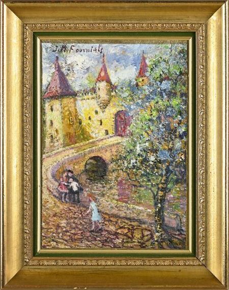 Jeanne Marie Fournials | Vue du château de Bien Assis | MutualArt
