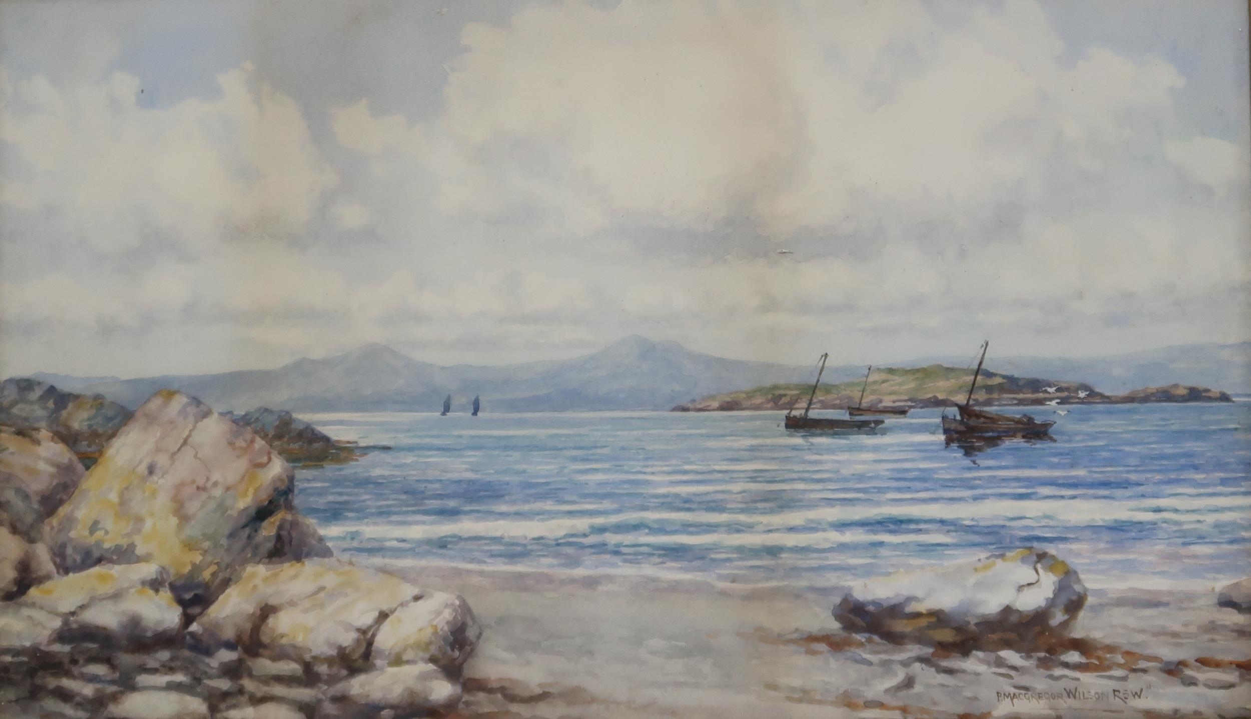 Peter MacGregor Wilson | LOCH SCENE WITH BOATS | MutualArt