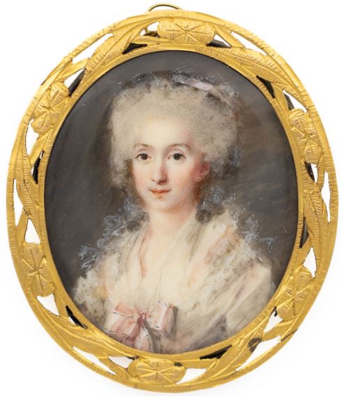 Peter Adolf Hall | Portrait einer Dame in weissem Kleid (1994) | MutualArt