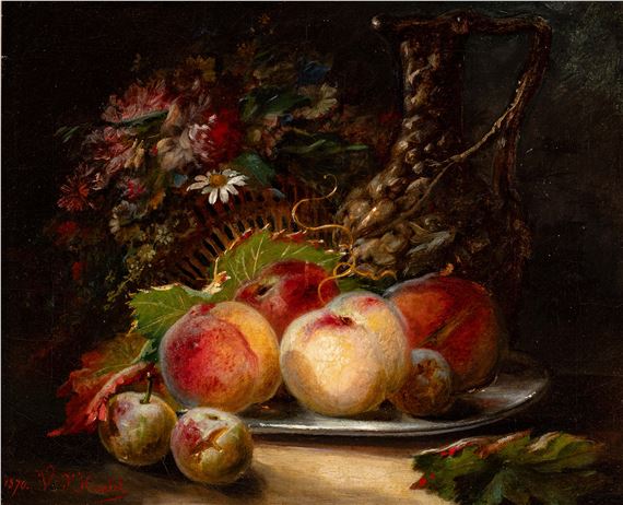 Virgile de Hautel | Früchte- und Blumenstillleben (1870) | MutualArt