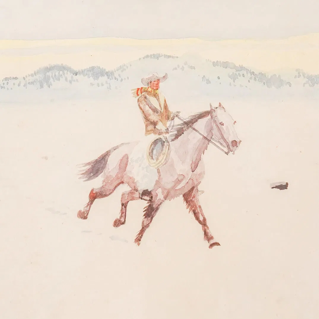 Leonard Howard Reedy | Winter On The Range (Circa 20th Century) | MutualArt