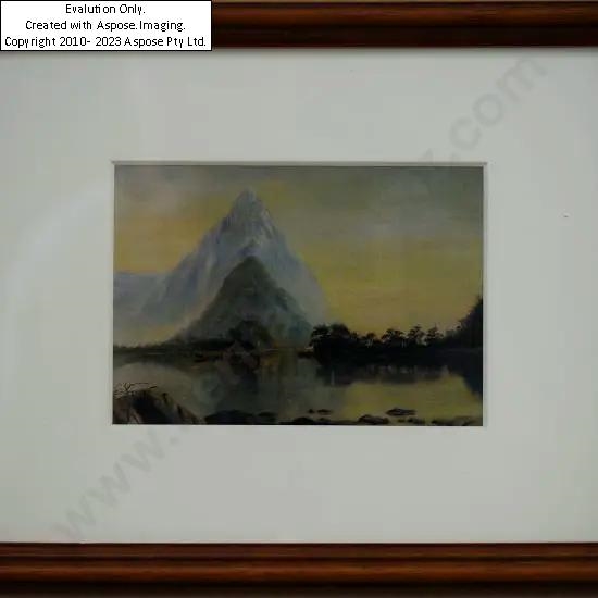 Laurence William Wilson | Mitre Peak with Maori Waka | MutualArt