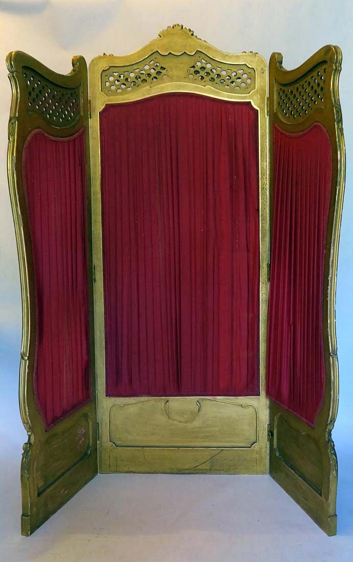 C. Louis | French 19th C. Louis XV 3 Panel Screen (Circa 1850) | MutualArt
