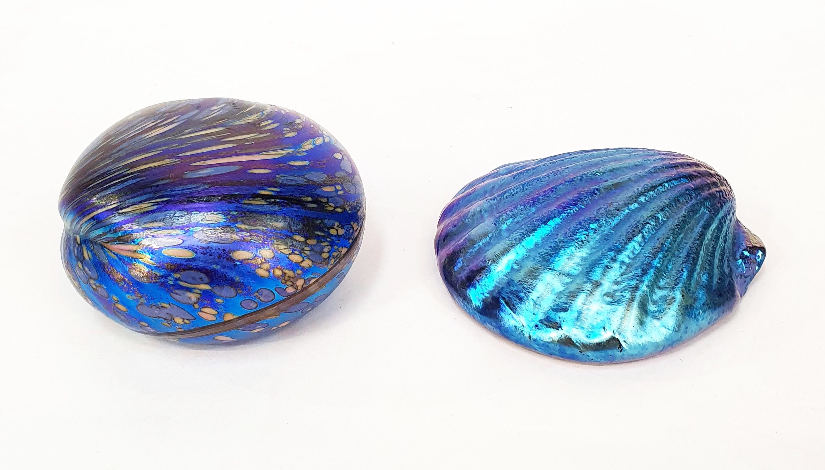 Colin Heaney | TWO COLIN HEANEY IRIDESCENT GLASS PAPERWEIGHTS (1992 ...